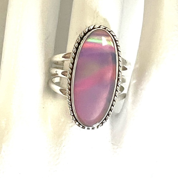 Artisan | Jewelry | Genuine Aura Opal Stunning 925 Silver Size Ring | Poshmark